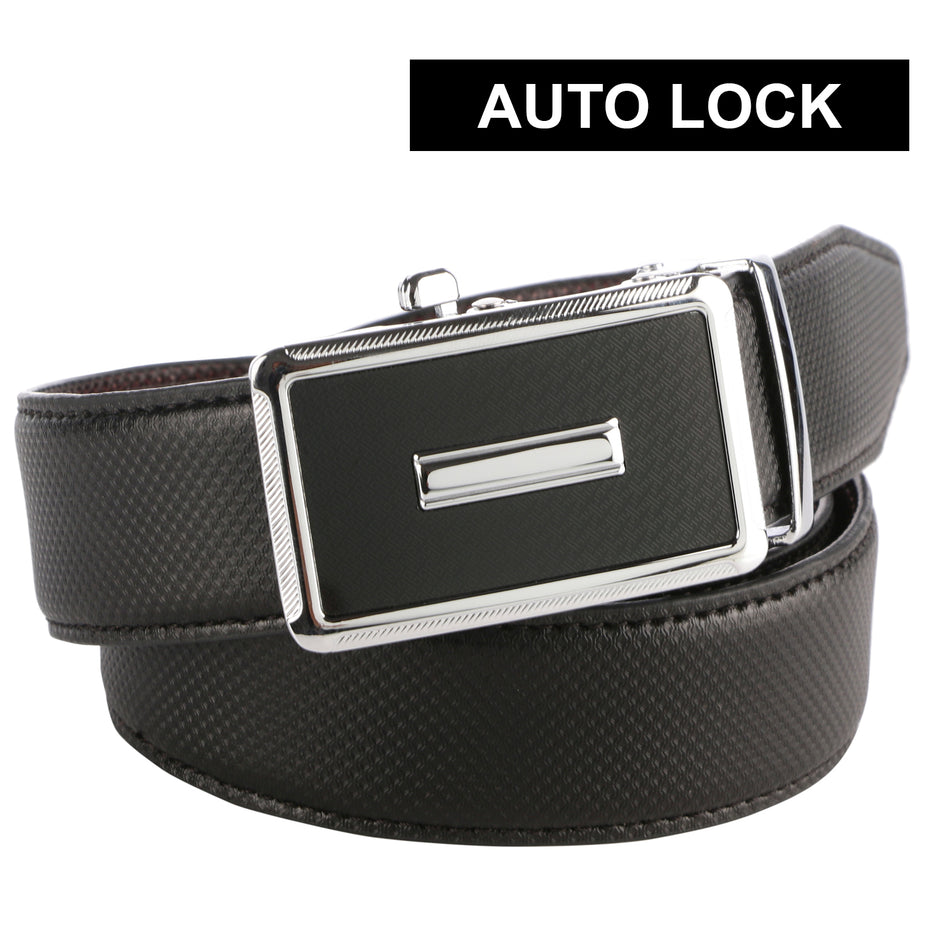 Labnoft Men's PU Leather Auto Lock Belt